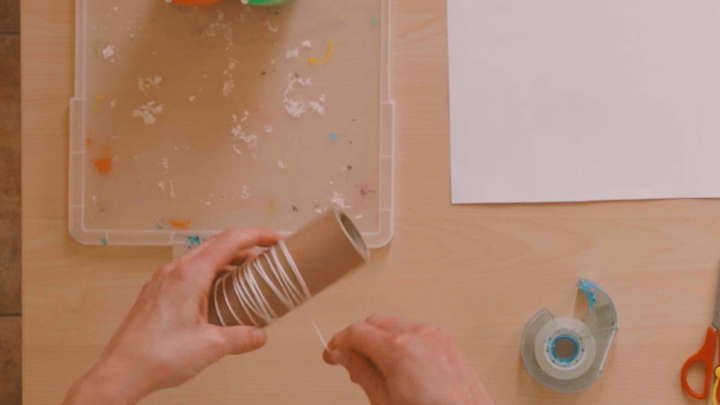 String roll painting | String painting with kids | Community Playthings