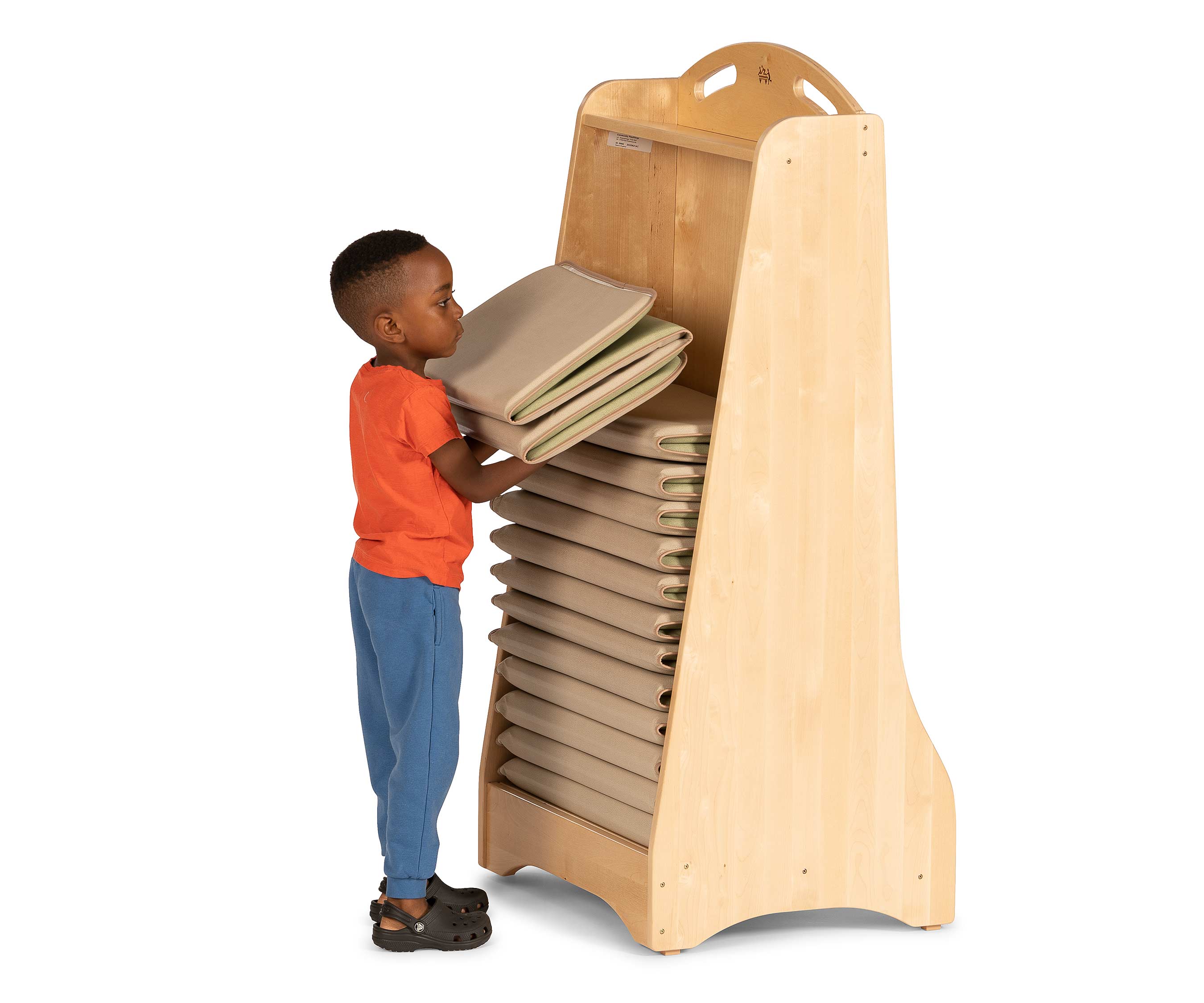 Rest mat stacker with 10 rest mats