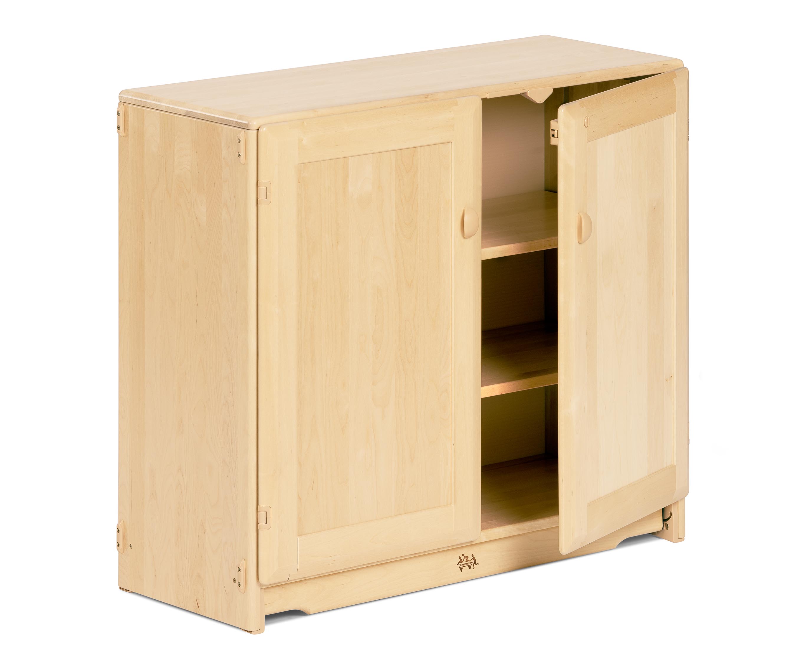 Shelf unit with doors 94 x 81 cm