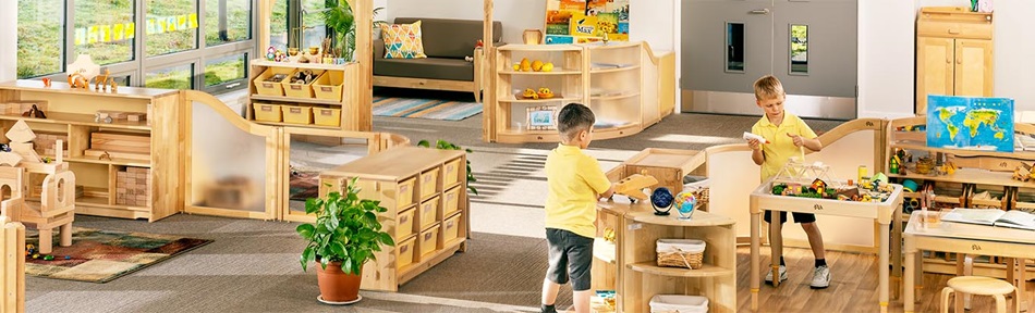 Shelving for schools and nurseries | Sturdy wooden shelves | Community ...