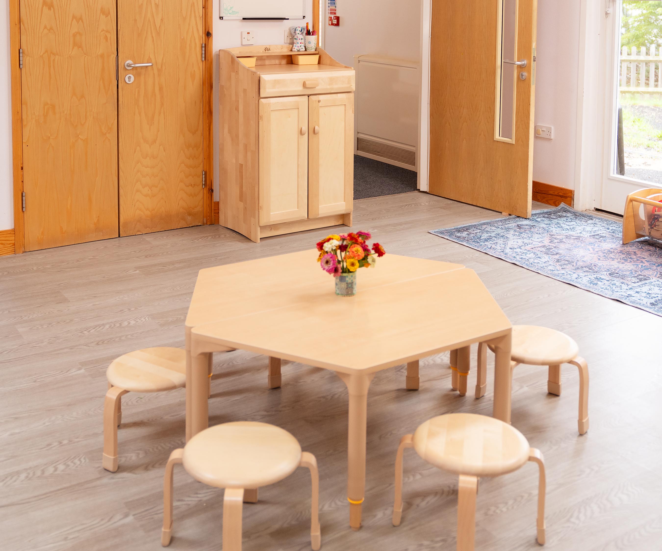 Trapezoidal classroom tables | Trapezoid table | Community Playthings