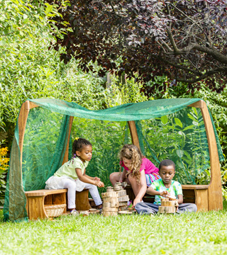 Outdoor den | Den making for kids | Community Playthings