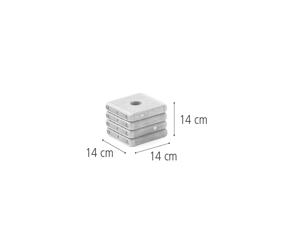 Four 14 cm Outlast blocks