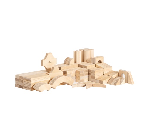 Half pre-school set of hollow blocks