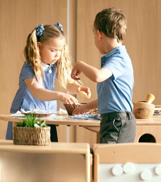 Wooden role play units | Sturdy play kitchen | Community Playthings