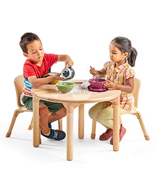 Childrens play tables and chairs | Wooden role play table | Community ...